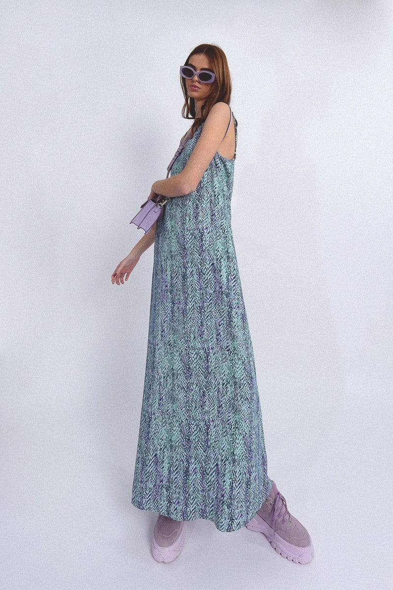 LONG PRINTED DRESS