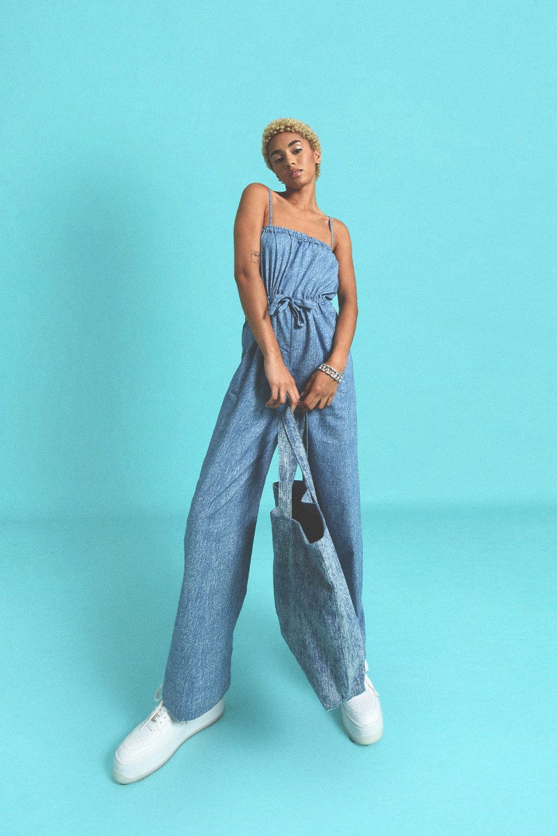 WASHED OUT EFFECT JUMPSUIT